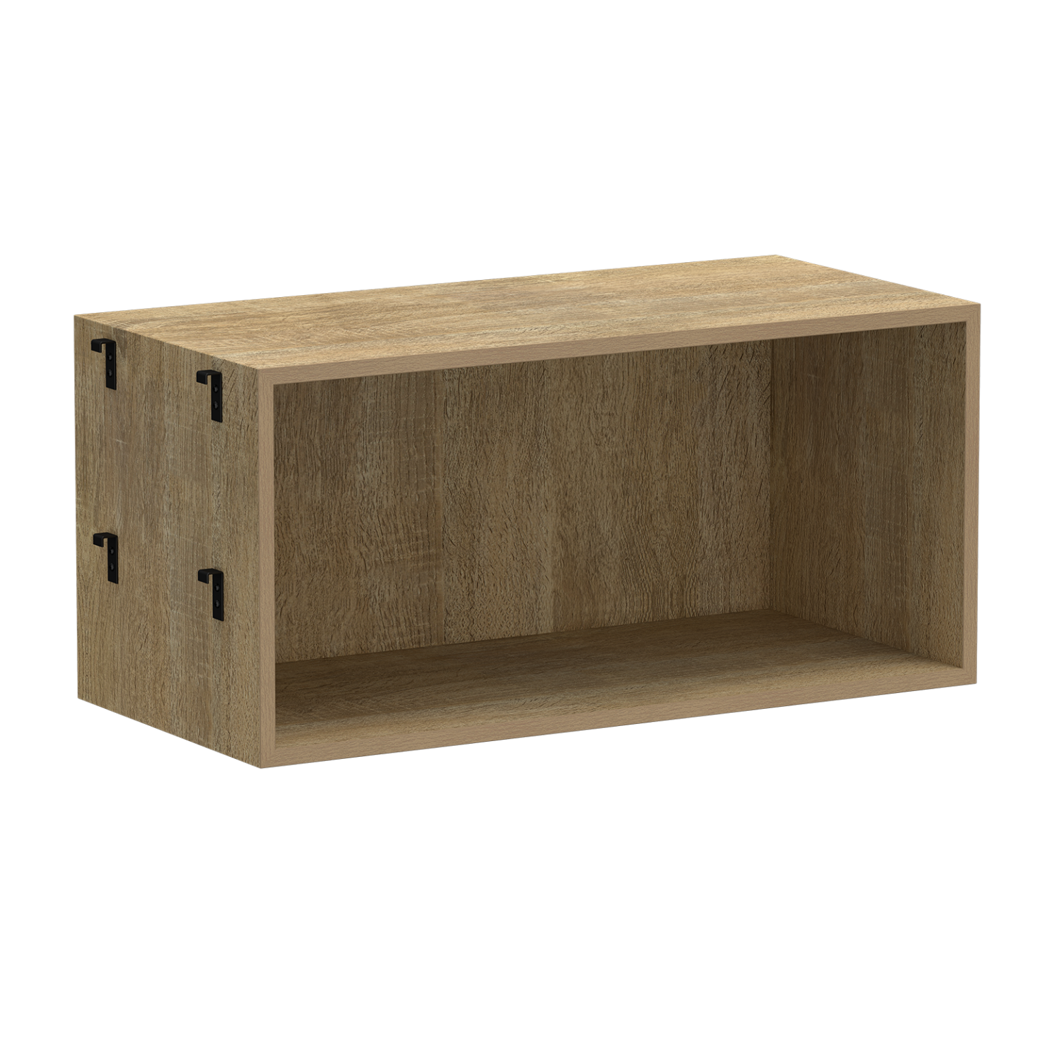 Silhouette Open Display Cabinet Oak – Flexi Storage